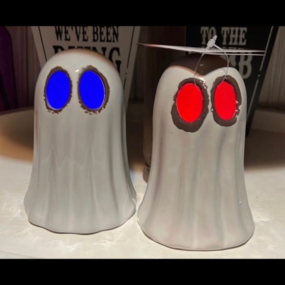 Other | Set Of Two Ceramic Light Up Ghosts | Poshmark